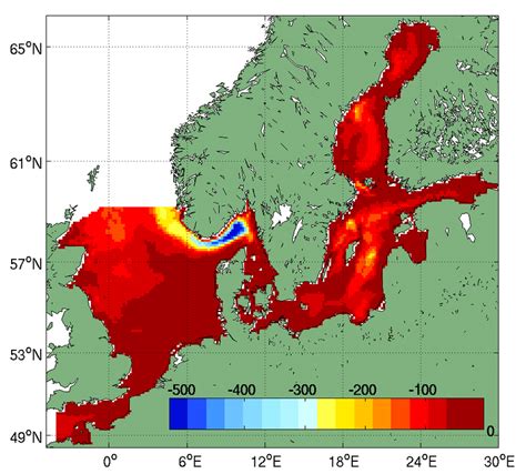 5 1 Two Way Nested Model Domain Together With Bathymetry Used In The