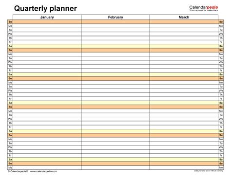 Microsoft Excel Planner Template