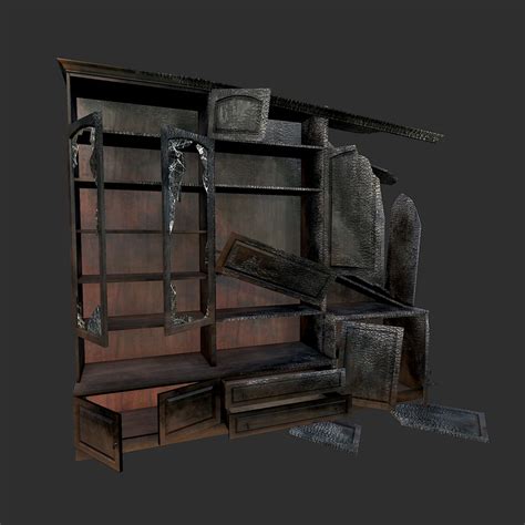 찬장은 낮은 폴리를 태웠다 3d 모델 15 Max Fbx Obj Free3d