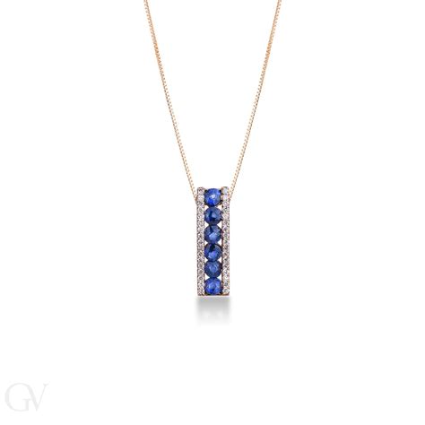 Collana Con Pendente A Rametto In Oro Bianco 18k Con Diamanti Gv