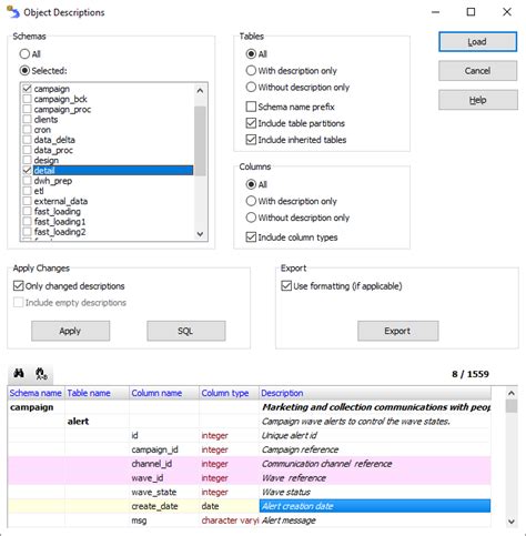 Specific Data Functions Database Tour