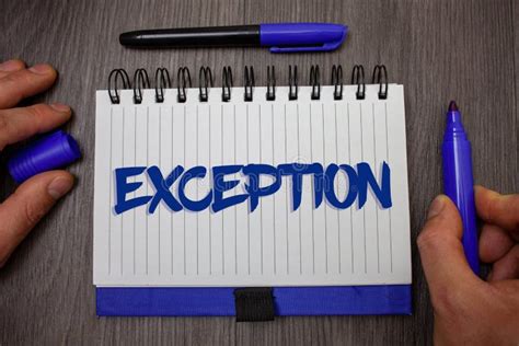 word writing text exception business concept for person or thing that