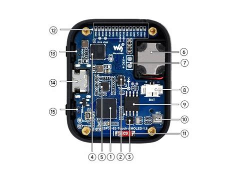 Wifi Bluetooth Esp32 S3 18inch Amoled Touch Display Development Board For Smart Werables At
