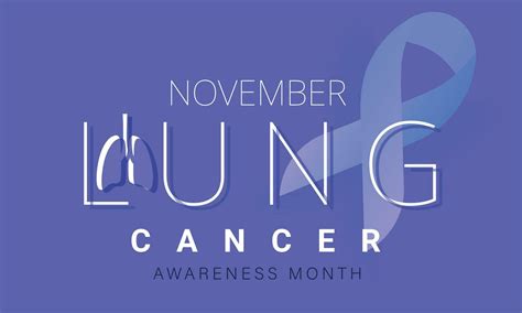 November Is Lung Cancer Awareness Month Background Banner Card