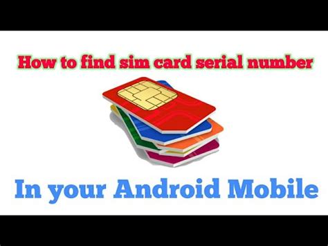 How To Find Sim Card Serial Number YouTube