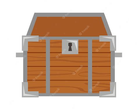 Premium Vector Opened Chest With A Lock Vector Illustration