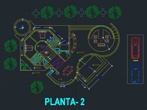 Curved Detached House In Autocad Download Cad Free 236 Kb Bibliocad