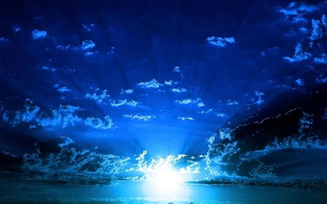 Dark Blue Anime Sky Wallpapers Wallpaper Cave