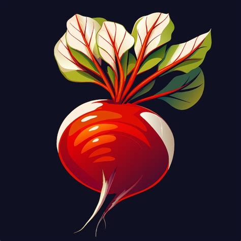 Vegetable Radish Vector Illustration Flat 2 Premium Ai Generated Vector