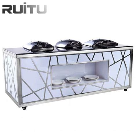 Rectangular Light Wedding Catering Buffet Table Food Warmer Stoves