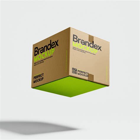 Brandex Floating Box Packaging Mockup Behance