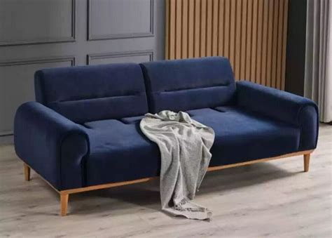 Jvmoebel 3 Sitzer Dreisitzer Blau Couch Polster Design Sofa 3 Sitzer