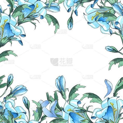 绿色树叶的方形水彩框架
