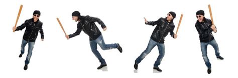 흰색 사진에서 공격적인 남자 야구 방망이 들고 사진 무료 다운로드 Lovepik