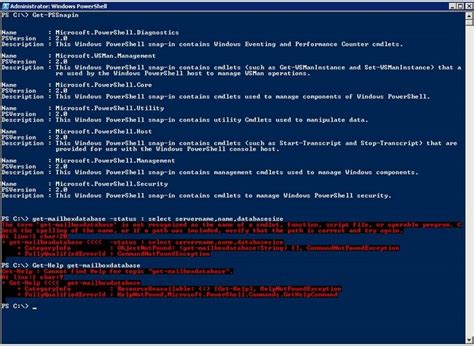 Get Mailboxdatabase Cmdlet Is Not Recognized Error Collaboration