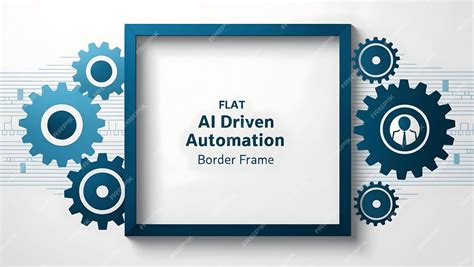 Flat Ai Driven Automation Border Frame Concept As A Clean Border Frame