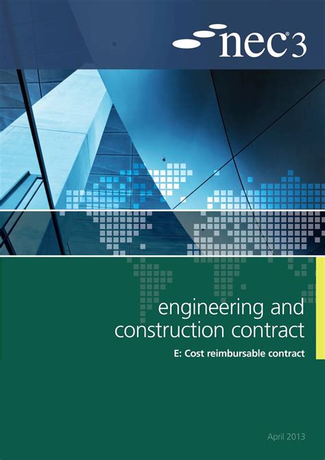 Nec3 Engineering And Construction Contract Option E Nec Products Nec Contracts