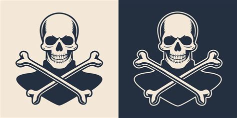 Two Different Skull And Crossbones Logos 50612590 Vector Art At Vecteezy