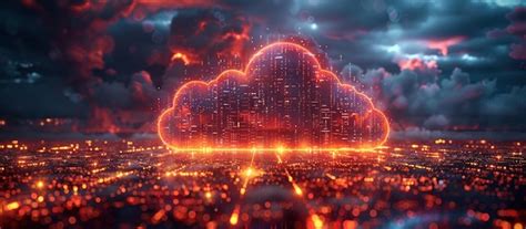 Cloud Computing Network Illustration Premium Ai Generated Image