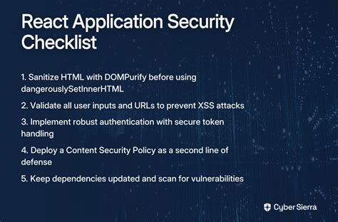 React Security Checklist Essential Practices Every Developer Must Follow