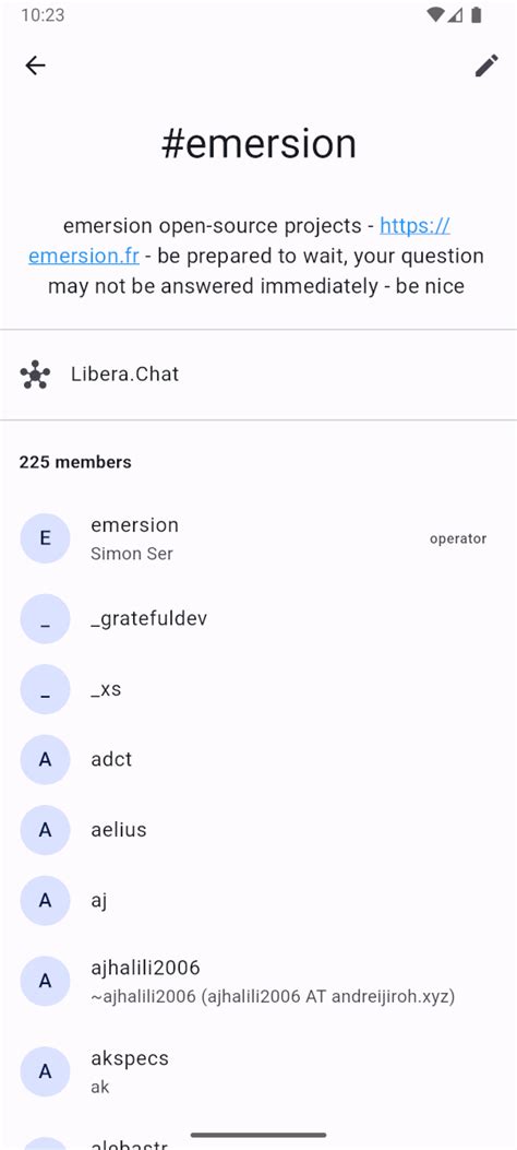 Emersion Goguma An Irc Client For Mobile Devices