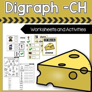 Digraph CH Worksheets And Activities SOR By Olivia Ginder TPT