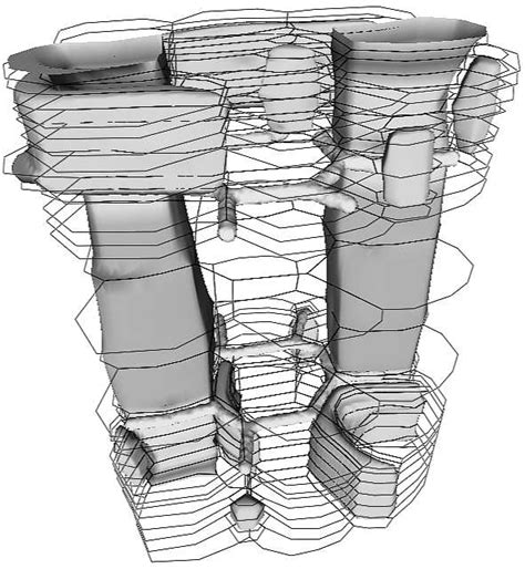 a modelling plane divided into closed polygons and their corresponding