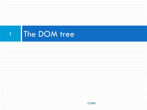 The Dom Tree Web Programming Step By Step