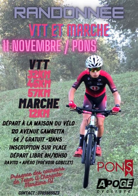 Flyer Randonn E Vtt Et Marche Le 11 11 2023 Ref 78808