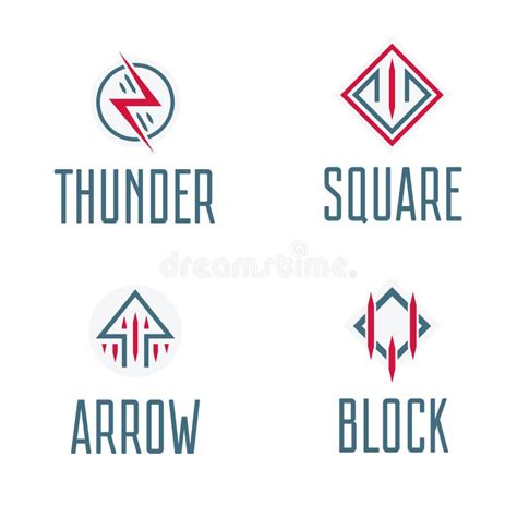 Set Of Abstract Logo Symbols Abd Signs For Event Vector And Design Stock Vector Illustration