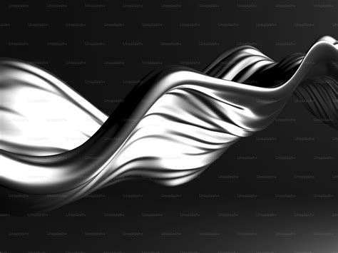 金属的な抽象的な波状の液体の背景。3dレンダリングイラストの写真 Unsplashの設計の画像