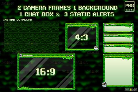 Kawaii Twitch Overlay Package Stream Webcam Overlay By 2suns