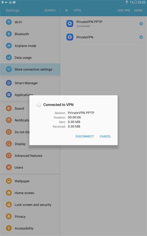 Setting Up PrivateVPN PPTP On Galaxy Tab Hostens