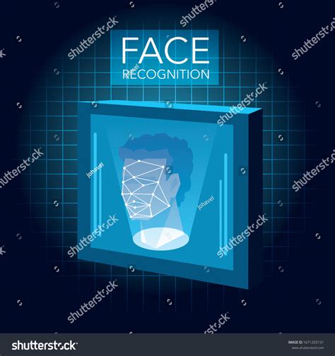 Face Recognition Identification System Mobile App Stock Vector Royalty Free 1671203131