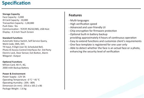 Essl Uface 301 Multi Biometric Time Attendance Access Control System Face Recognition At Rs