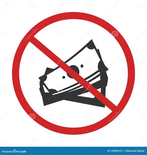 No Money Sign Stock Vector Illustration Of Money Bank 126995107