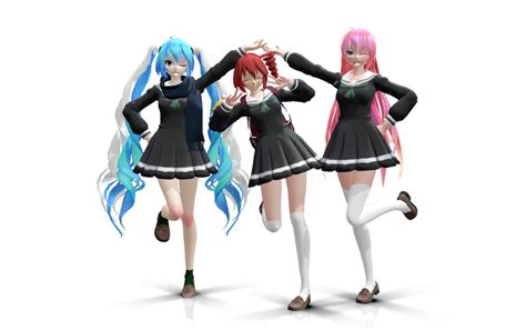 Mmd Mikuluka And Teto School Models By Neko San Nwn On Deviantart
