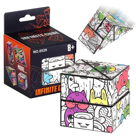 Puzzle Offices Stress Cubes Fidget Toy Graffiti Infinity Shape Shifting