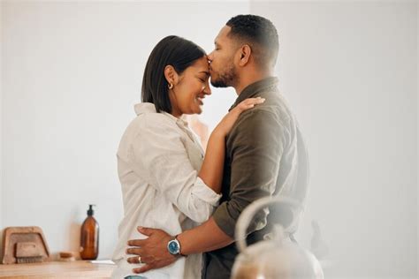 Premium Photo Kissing Relaxed And Romantic Couple Enjoying Love
