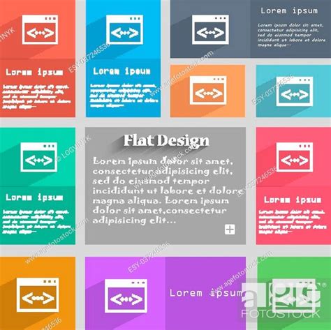 Code Sign Icon Programmer Symbol Set Of Colored Buttons Stock Vector Vector And Low Budget