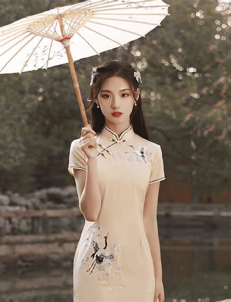 Green And Gold Cheongsam Qipao Dress