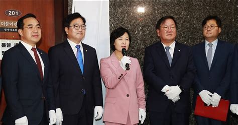 사진 발언하는 추미애 민주당 대표