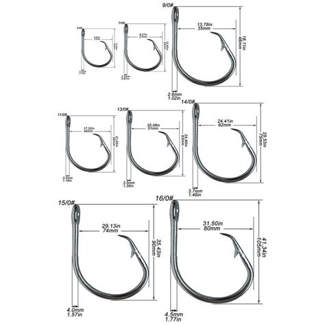Badu Bg Гигантска риболовна кука 5 0 16 0 Ковани вградени кръгли куки за акула и риба меч Кука
