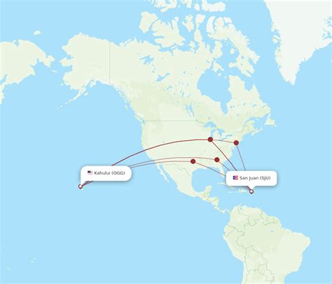 Flights From Kahului To San Juan Ogg To Sju Flight Routes