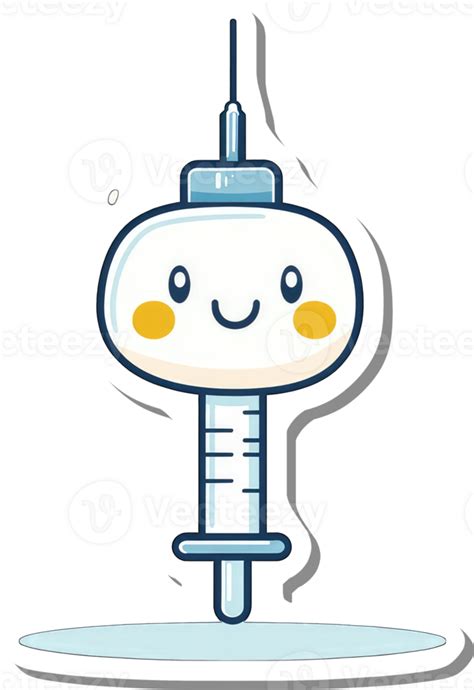 A Happy Cartoon Syringe Character Design 55446364 Png