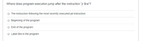 Solved Where Does Program Execution Jump After The