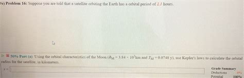 Solved Problem 16 Suppose You Are Told That A Satellite