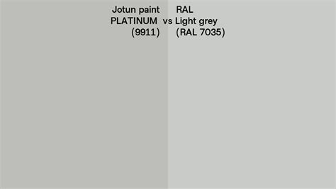 Jotun Paint Platinum 9911 Vs Ral Light Grey Ral 7035 Side By Side