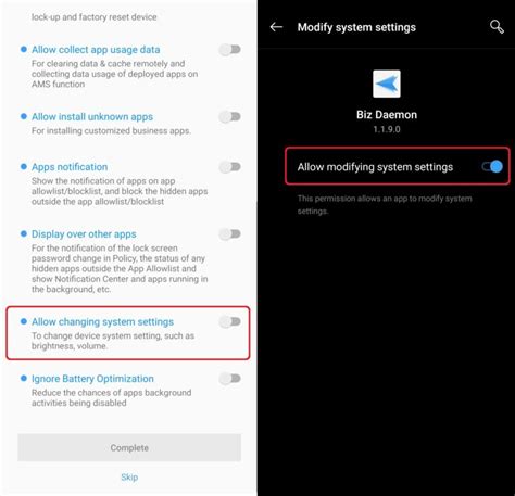 Granting Permissions For Biz Daemon In Airdroid Business Airdroid