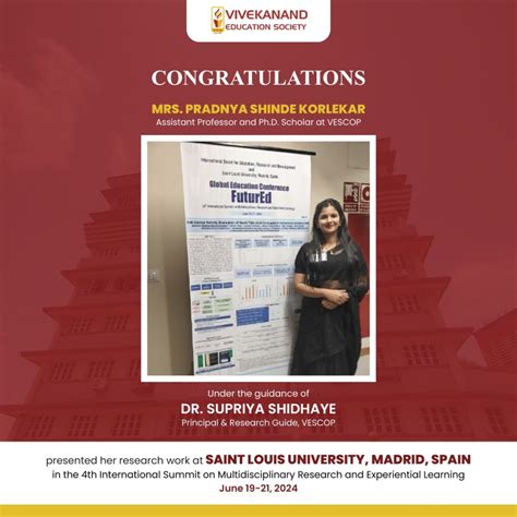 Vivekanand Education Society On Linkedin Researchexcellence Globalimpact